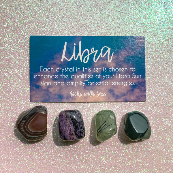 Libra Zodiac Crystal Set - Rocks with Sass
