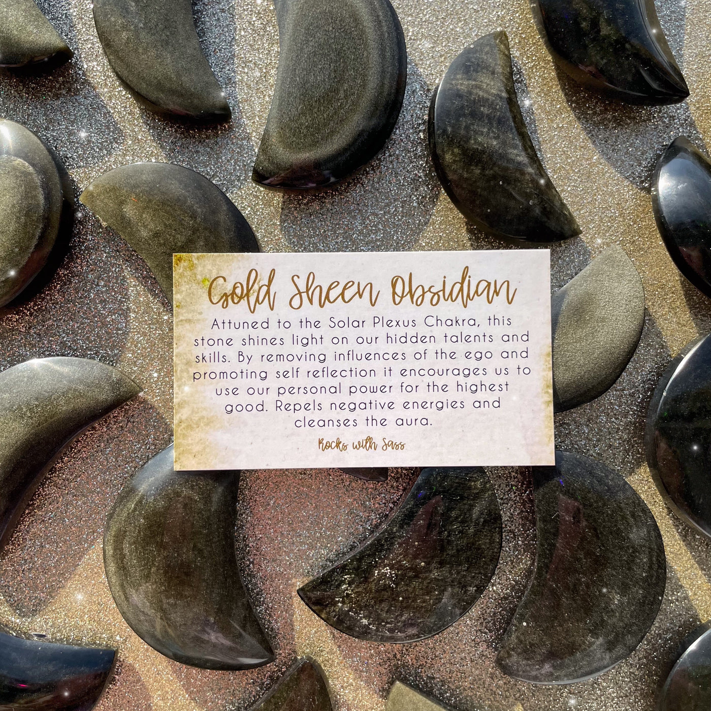 Gold Sheen Obsidian - Rocks with Sass