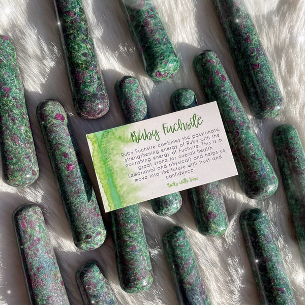 Ruby Fuchsite Wands - Rocks with Sass