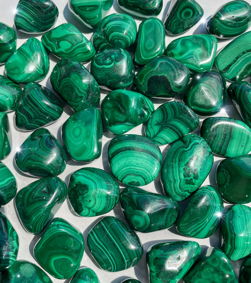 Malachite Tumbled Pocket Stone - Rocks with Sass