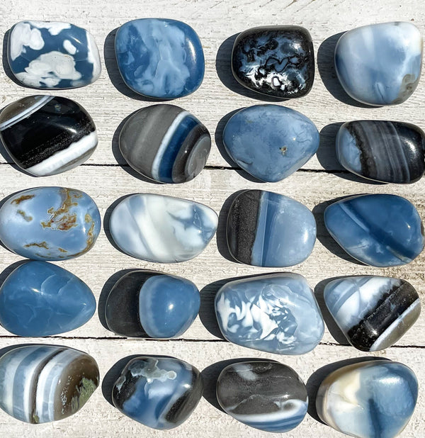 Owyhee Blue Opal Tumbled Pocket Stone - Rocks with Sass