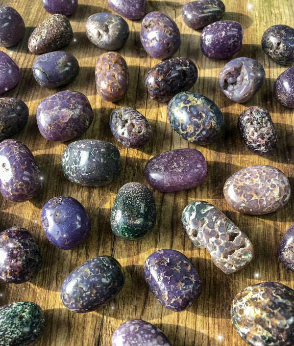 Grape Agate Tumbled Pocket Stone - Rocks with Sass