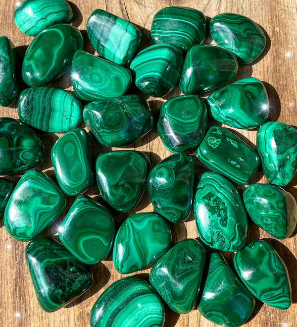 Malachite Tumbled Pocket Stone - Rocks with Sass