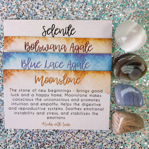 Cancer Zodiac Crystal Set - Rocks with Sass